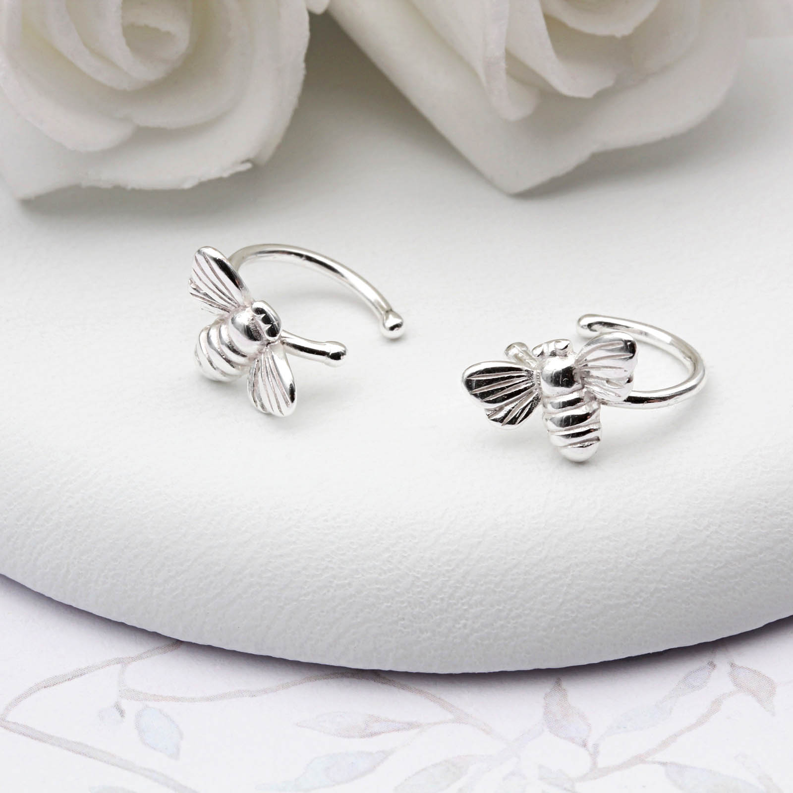 Sterling Silver Bee Ear Cuffs | A Touch of Silver