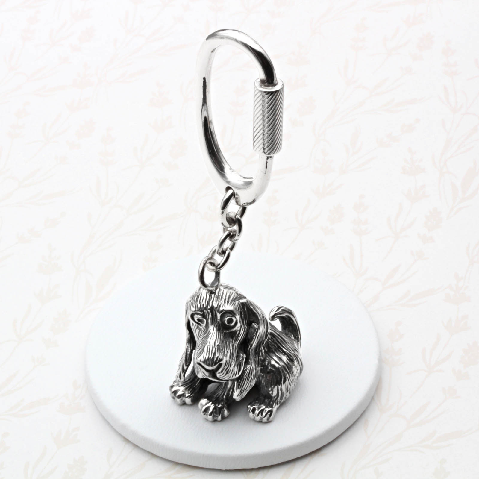 Sterling Silver Dog Key Ring | A Touch of Silver