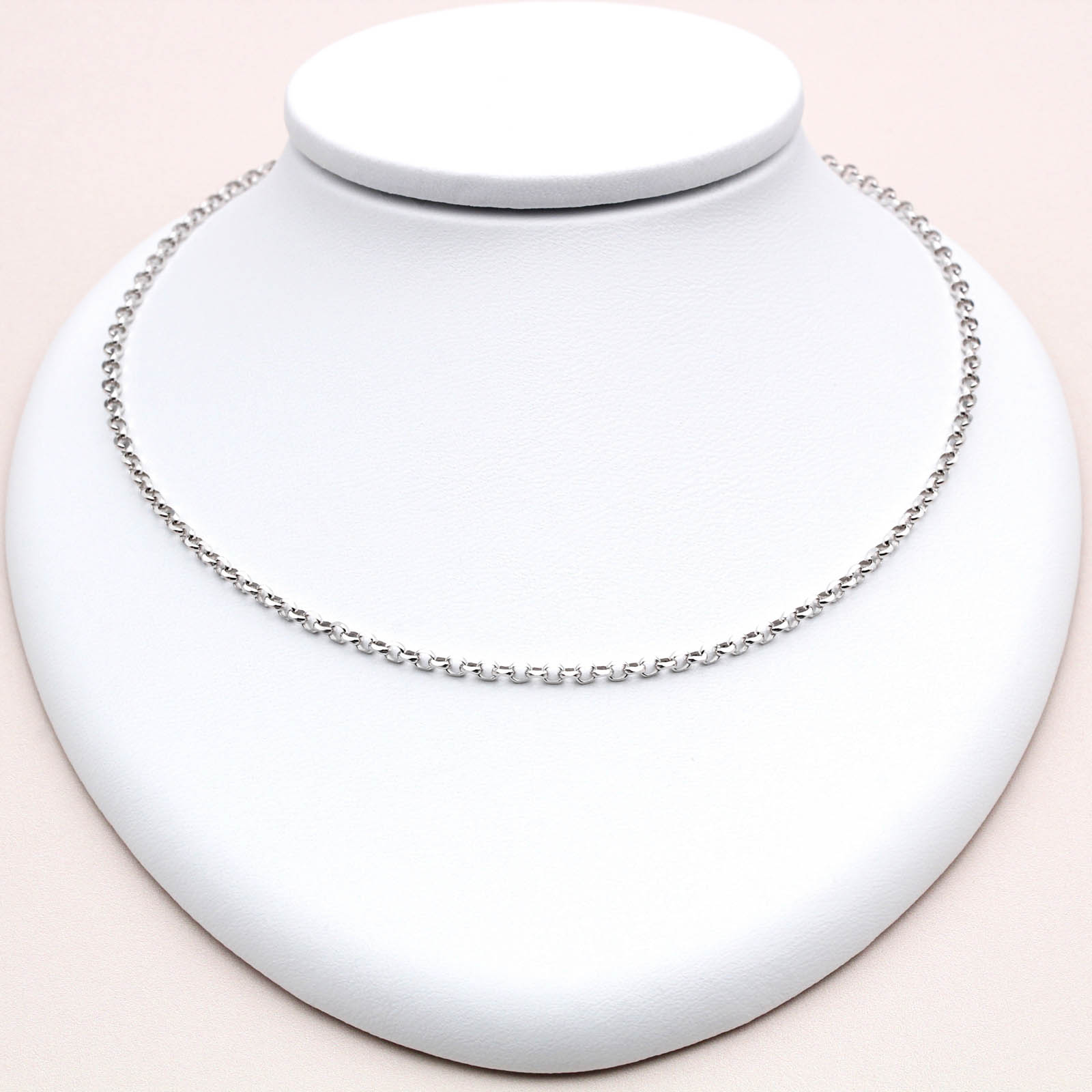 16”/ 41cm Diamond Cut Sterling Silver Belcher Chain | A Touch of Silver