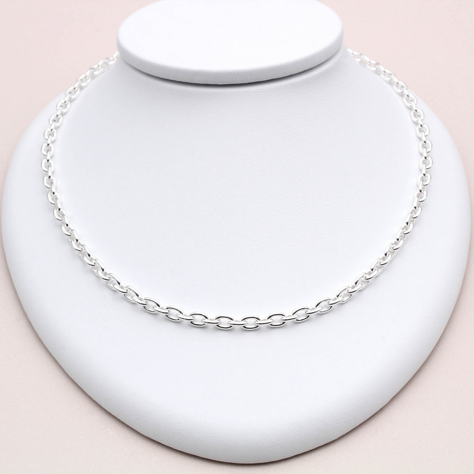 24”/ 61cm Sterling Silver Trace Style Chain | A Touch of Silver