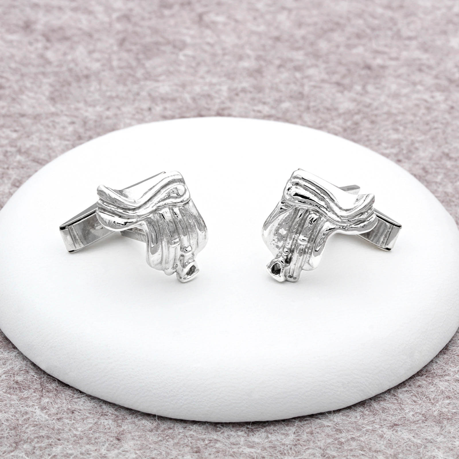 Sterling Silver Saddle Cufflinks | A Touch of Silver