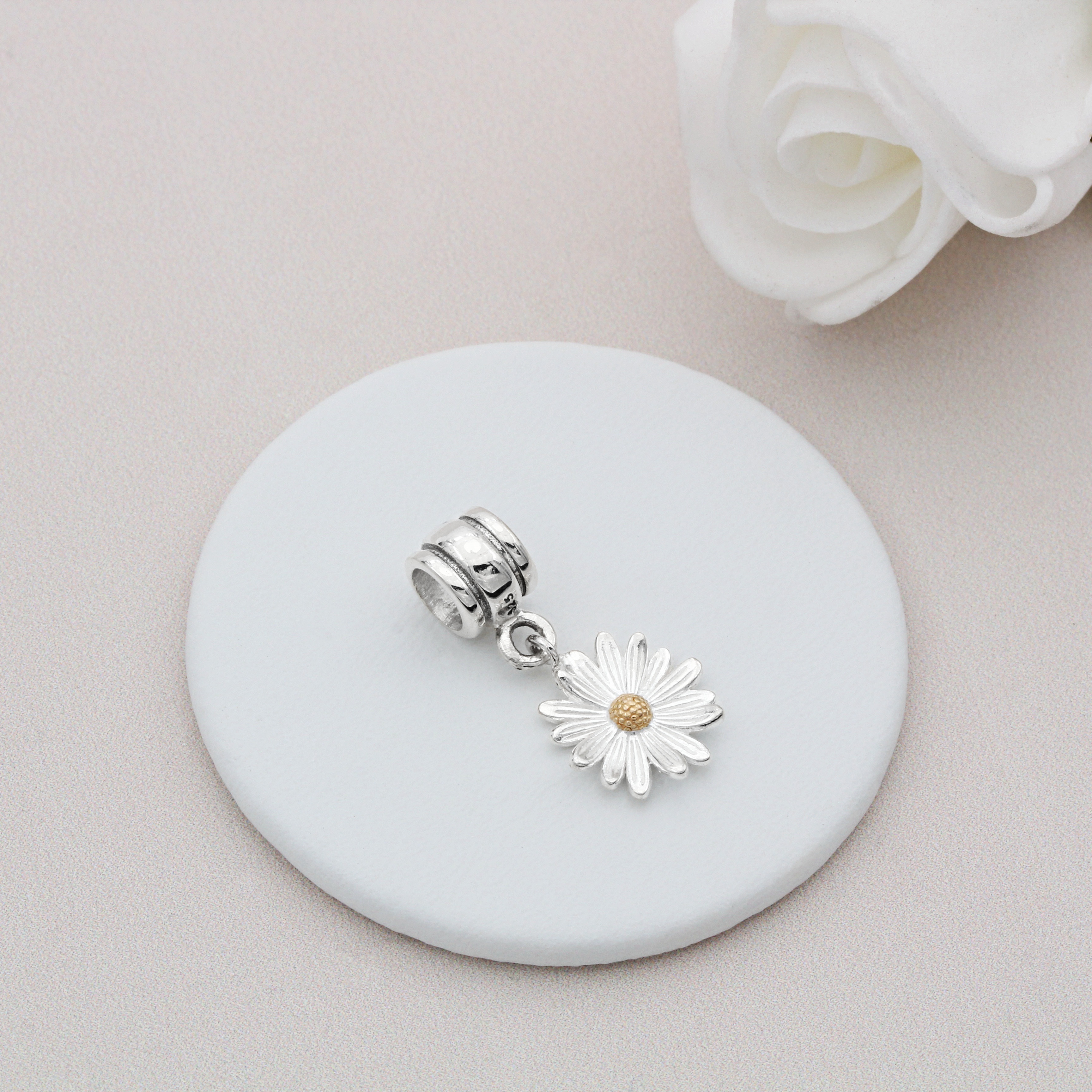 Sterling Silver Daisy Flower Charm | A Touch of Silver